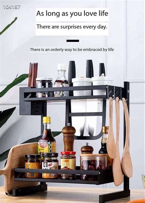 Multifunctional Stainless Steel Storage Spice Rack For Countertop