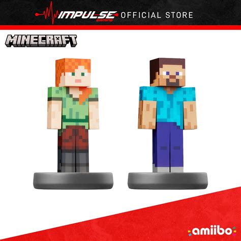 Amiibo Super Smash Bros Series Minecraft Alex And Steve Shopee Malaysia