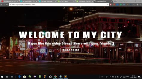 Responsive Website With Video Background Hindi HTML CSS FullScreen Video Background Web Page
