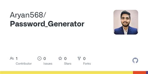 Github Aryan568passwordgenerator