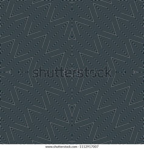 Vector Geometric Lines Seamless Pattern Dark Stock Vector Royalty Free