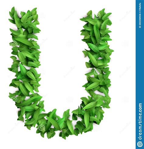 D Green Grass Font Design Stock Illustration Illustration Of Fonts