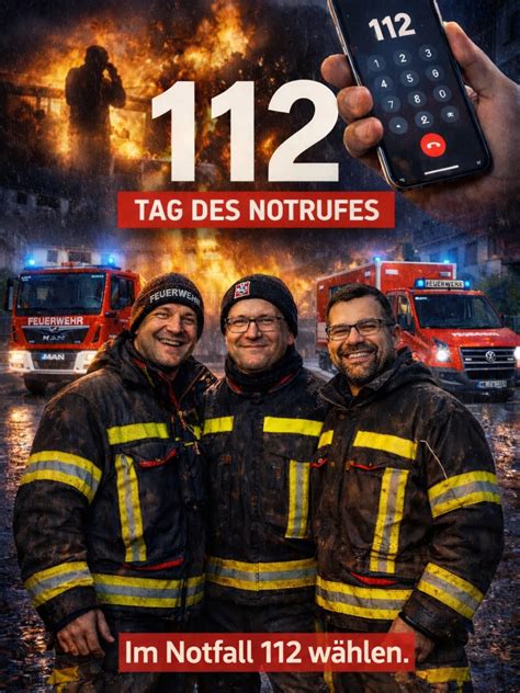 Feuerwehr 🚨 11 Februar Tag Des Europäischen Notrufs 112 Seit 2009