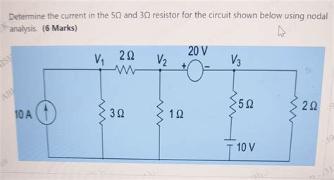 Solved Determine The Current In The 5Ω ﻿and 3Ω ﻿resistor For