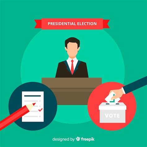 Free Vector Presidential Election Composition With Flat Design