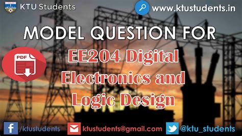 Model Question Paper For EE Digital Electronics And Logic Design KTU Students Engineering