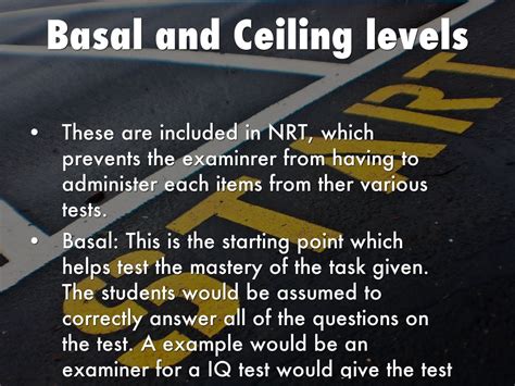 Basal And Ceiling Levels