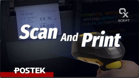 Postek Us Inc On Linkedin Print Label Directly After Scanning Barcode Ox Script Tutorial