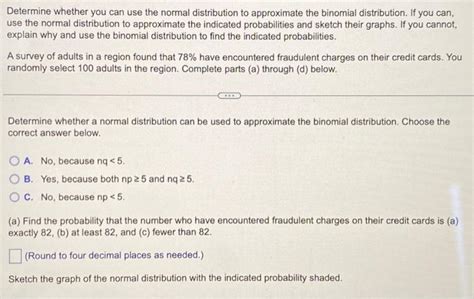 solved determine whether you can use the normal distribution