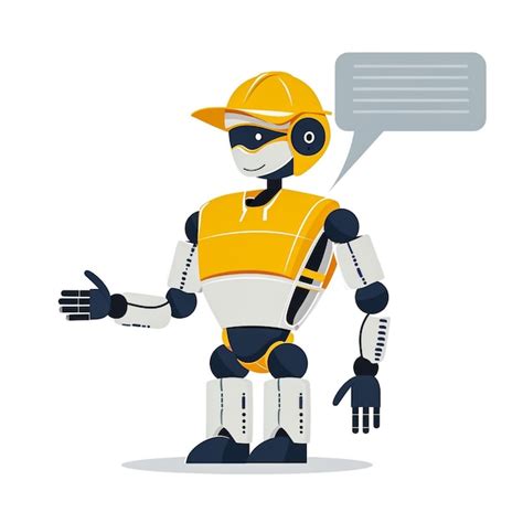a robot with a speech bubble and a speech bubble premium ai generated