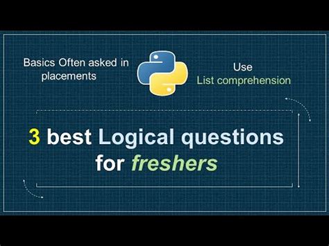 Python Programming Questions For Interview Logical Coding Questions For Freshers Python