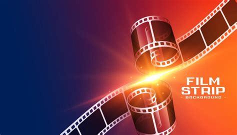 3d 필름 스트립 영화 배경 무료 벡터
