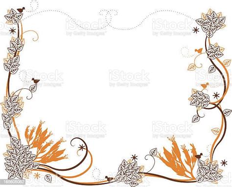 Cute Leafy Frame Stock Illustration Download Image Now Autumn Bird Elegance Istock