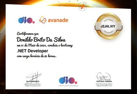 Conclusão Do Bootcamp Net Developer Avande