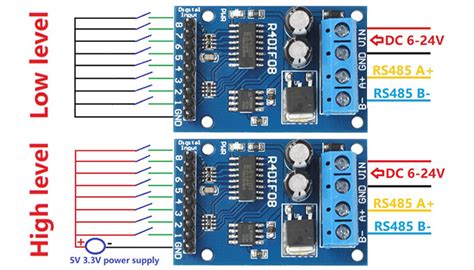 conversor rs485 para pinos digitais ttl cmos io modbus rtu usinainfo