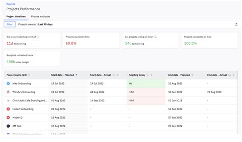 Project Performance Insights On Project Timelines And Task Completion Rocketlane