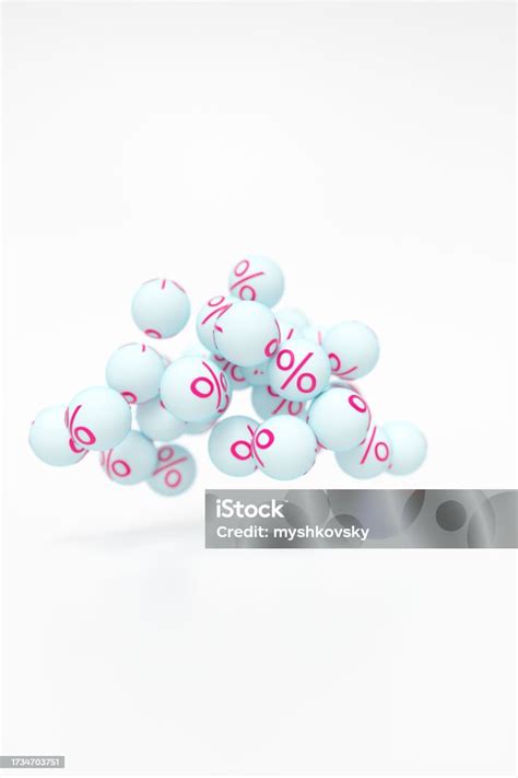 흰색 배경에 백분율이 있는 구체 그룹의 클로즈업 3d 렌더링 그림 대출에 대한 스톡 사진 및 기타 이미지 대출 배경 주제 0명 Istock