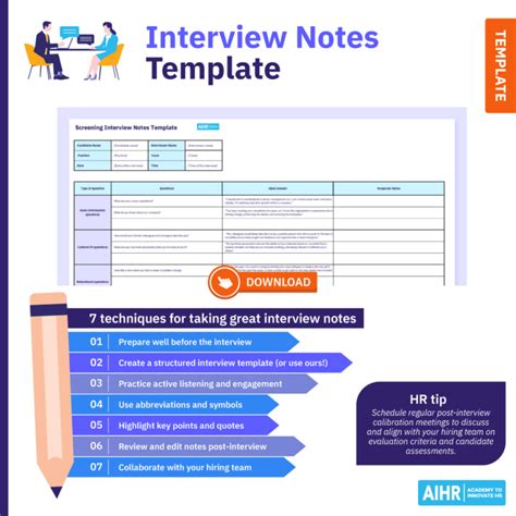 Interview Notes Best Practices To Follow Free Templates Aihr