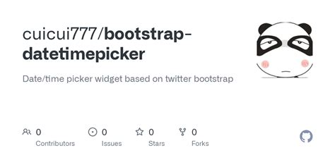 Github Cuicui777bootstrap Datetimepicker Datetime Picker Widget