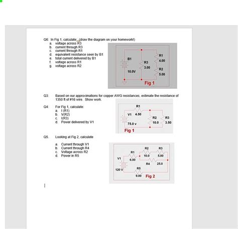 Solved In Fig Calculate Draw The Diagram On Your Homeworkl Voltage