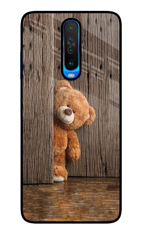 Buy Now Teddy Wooden Glass Case For Poco X2 Online Casekaro