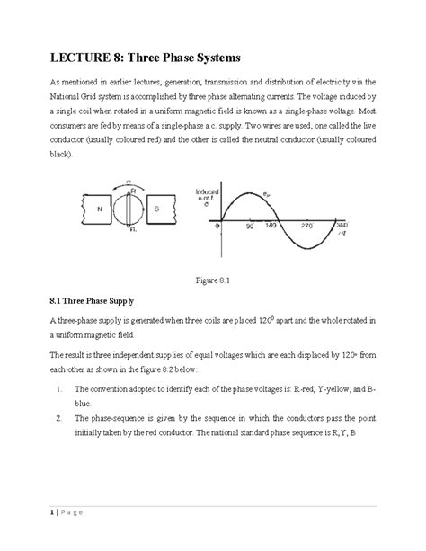 Lecture 8 Three Phase Systems Electrical Circuit Analysis Module Two