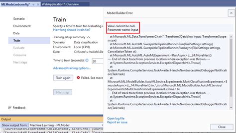 Training Would Be Failed After Choosing The Third Option On The Advanced Data Options