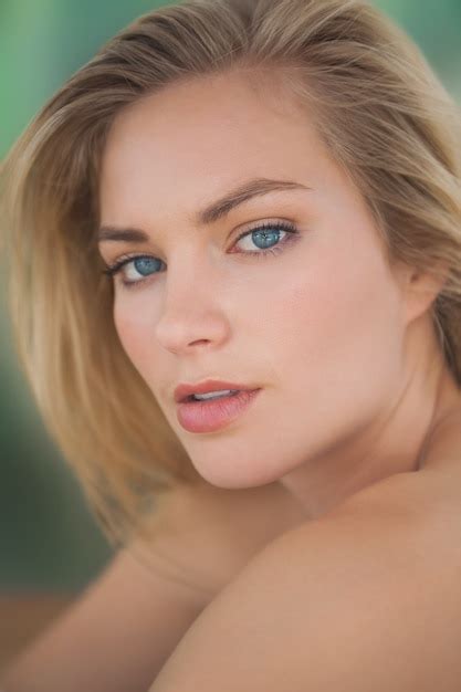 Premium Photo Beautiful Natural Blonde Looking At Camera