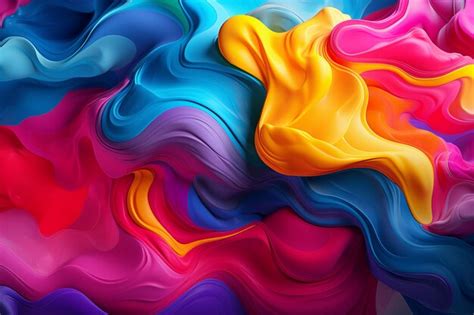 Premium AI Image Colorful Abstract Fluid Background