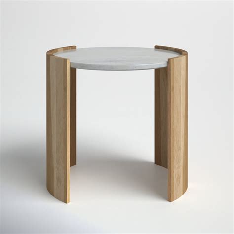 Joss And Main Loreto Genuine Marble Sled End Table Wayfair