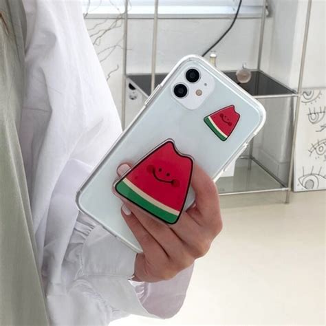 11 젤리아크릴스마트톡 심플 수박이 캐릭터 케이스 음식 인형 그립톡 세트 감도 깊은 취향 셀렉트샵 29cm
