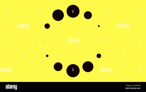 Animation With Black Loading Circles On Colored Background Animation Black Dots Pulsate In