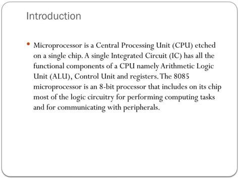 Unit 1 8085 8085 Microprocessor Pptpptx