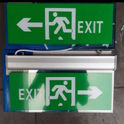 Promo Lampu Exit Led Arcylic Lampu Darurat Exit Sign Emergency Led Tulisan Exit Diskon 9
