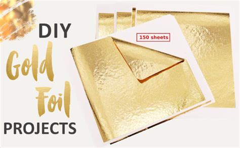 Flowoom Gold Leaf Sheets For Art 150 Pcs Gold Foil Sheets