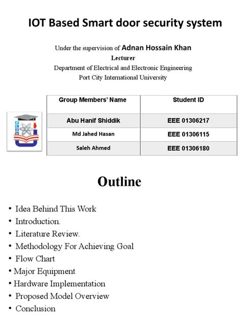 iot based smart door secure system final pdf electrical engineering fingerprint