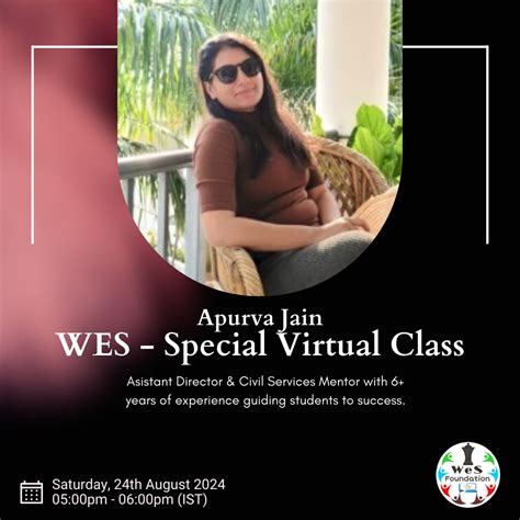 apurva jain on linkedin thankyou wes foundation for this opportunity