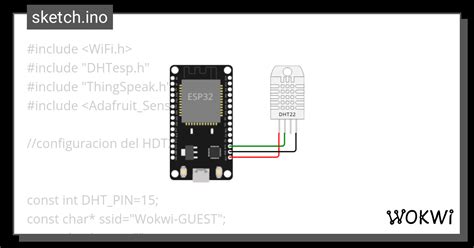Sensordht22thingspeak Wokwi Esp32 Stm32 Arduino Simulator