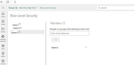 rls works on dashboard and in dev workspace but d microsoft