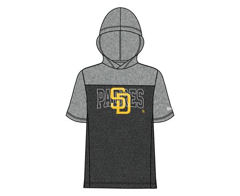 San Diego Padres Mens Hooded Tee 2 Tone New Era