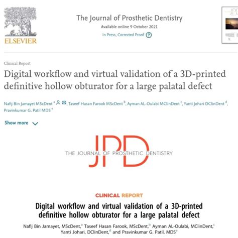 Journalofprostheticdentistry Jpd Elsevier Digitaldentistry Cadcam Ayman Al Oulabi