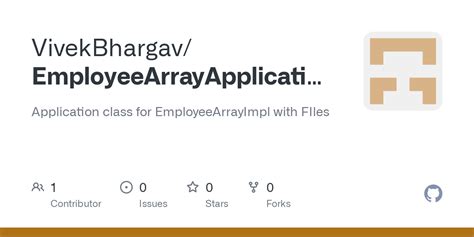 GitHub VivekBhargav EmployeeArrayApplication Application Class For EmployeeArrayImpl With FIles