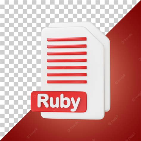 Premium Psd Ruby Document File Format 3d Rendering