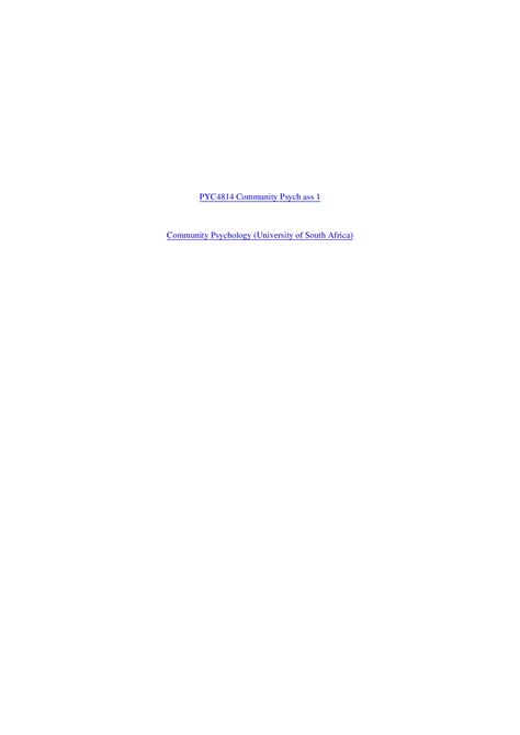 pyc4814 community psychology assignment 1 scholarfriends