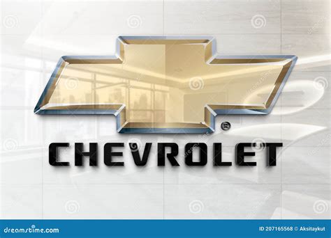 Chevrolet On Glossy Office Wall Realistic Texture Editorial Image Cartoondealer