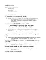 Python Code Creating Selecting Updating And Deleting Rows In Course Hero