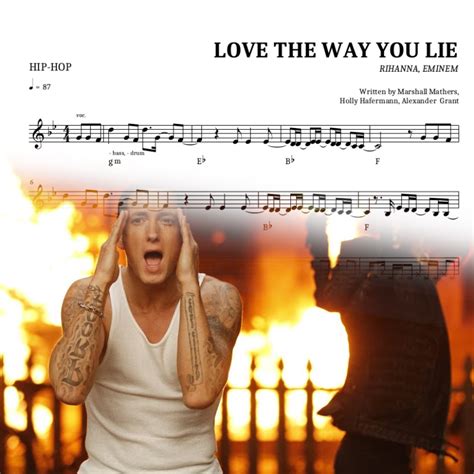 Love The Way You Lie Eminem Rihanna Original Sheet Music For Songs On