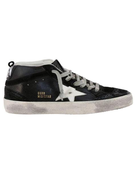 Mid Star Black Leather Sneakers The Revury