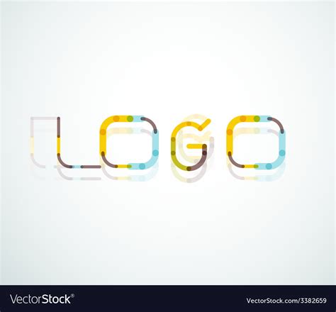 Logo Word Font Design Royalty Free Vector Image