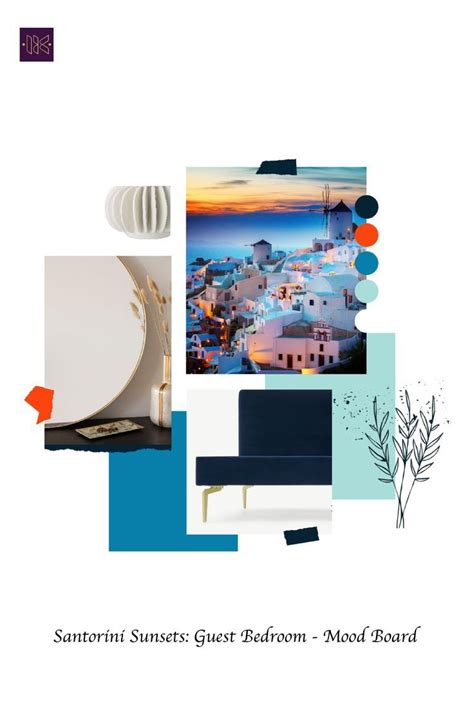 Santorini Sunset Mood Board Mood Board Mood Board Design Interior